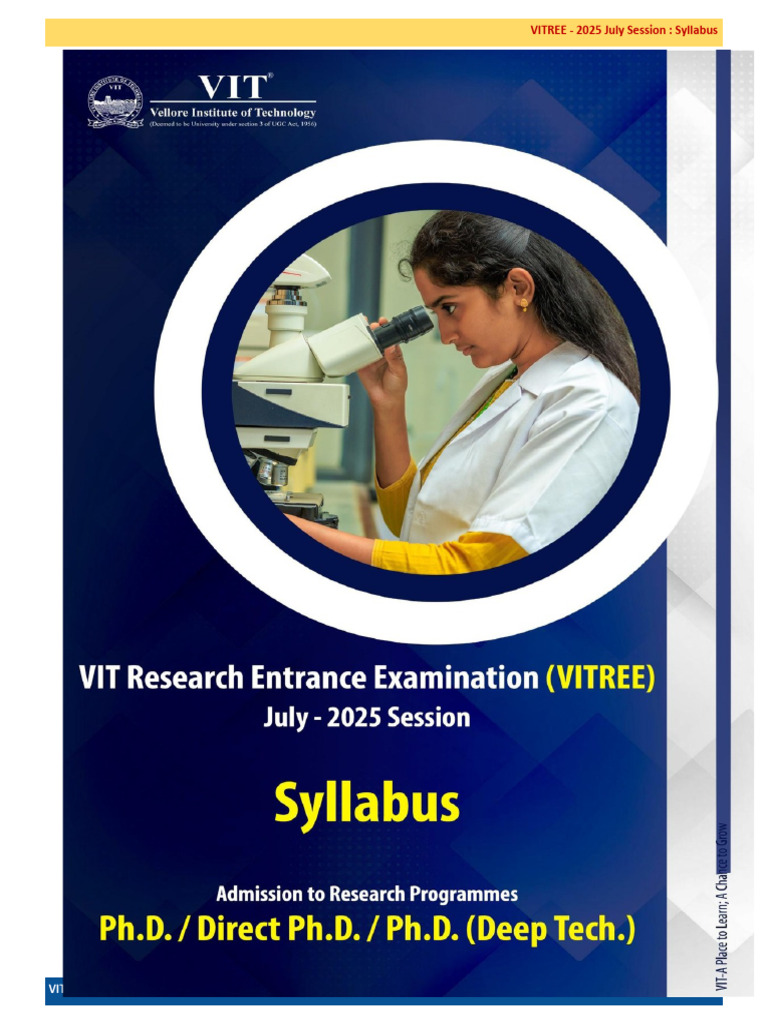 VITREE 2025 July Session Syllabus | PDF | Cell (Biology) | Geomorphology
