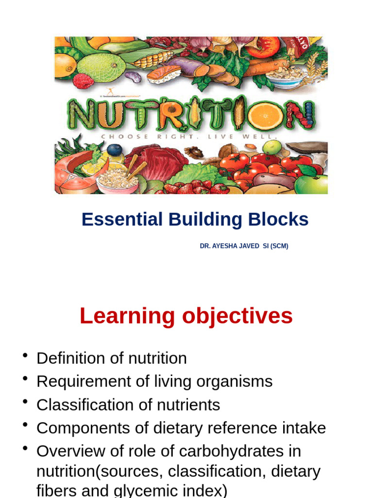 Nutrition-overview | PDF | Nutrients | Carbohydrates