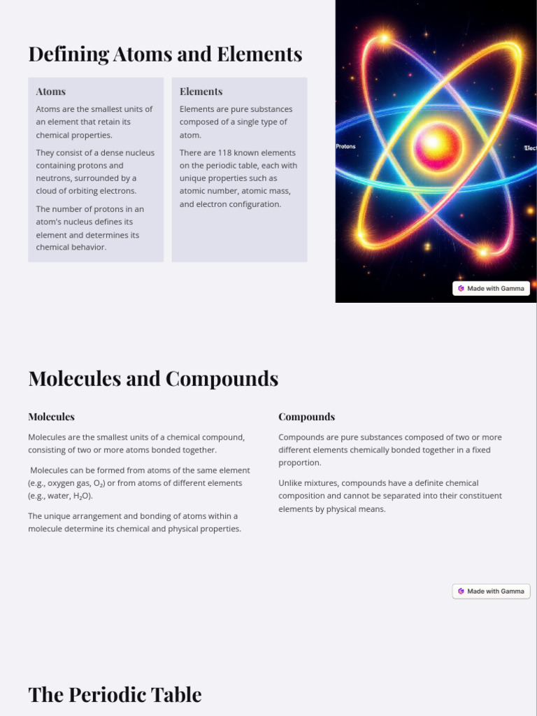 Defining Atoms and Elements | PDF | Chemical Elements | Periodic Table