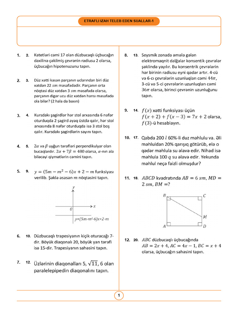 Etrafli Izah Teleb Eden Suallar-1 | PDF