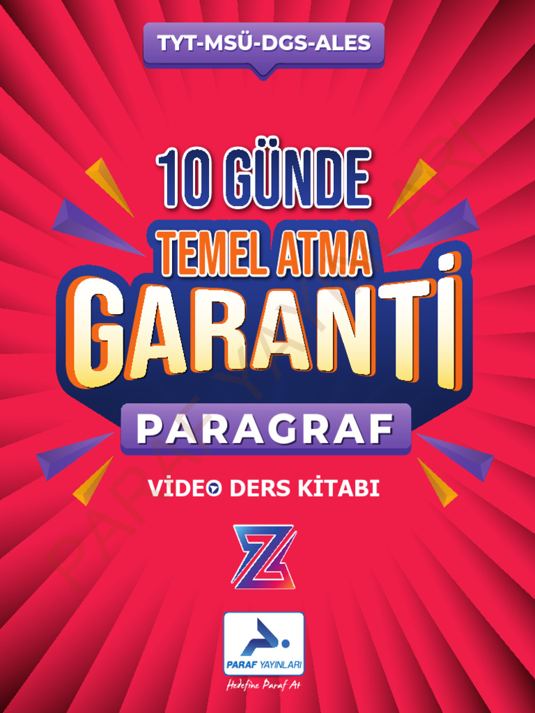Paraf Tyt Paragraf 10 Gunde Temel Atma Garantili Video Ders Kitabi | PDF
