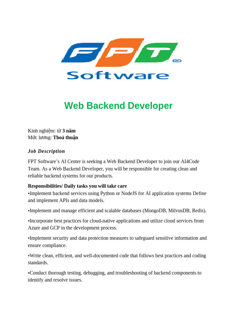 Web Backend Developer | PDF