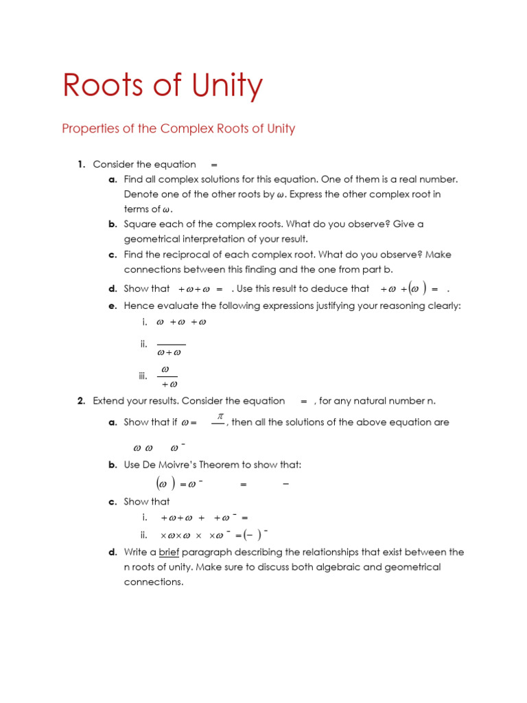 Roots of Unity | PDF