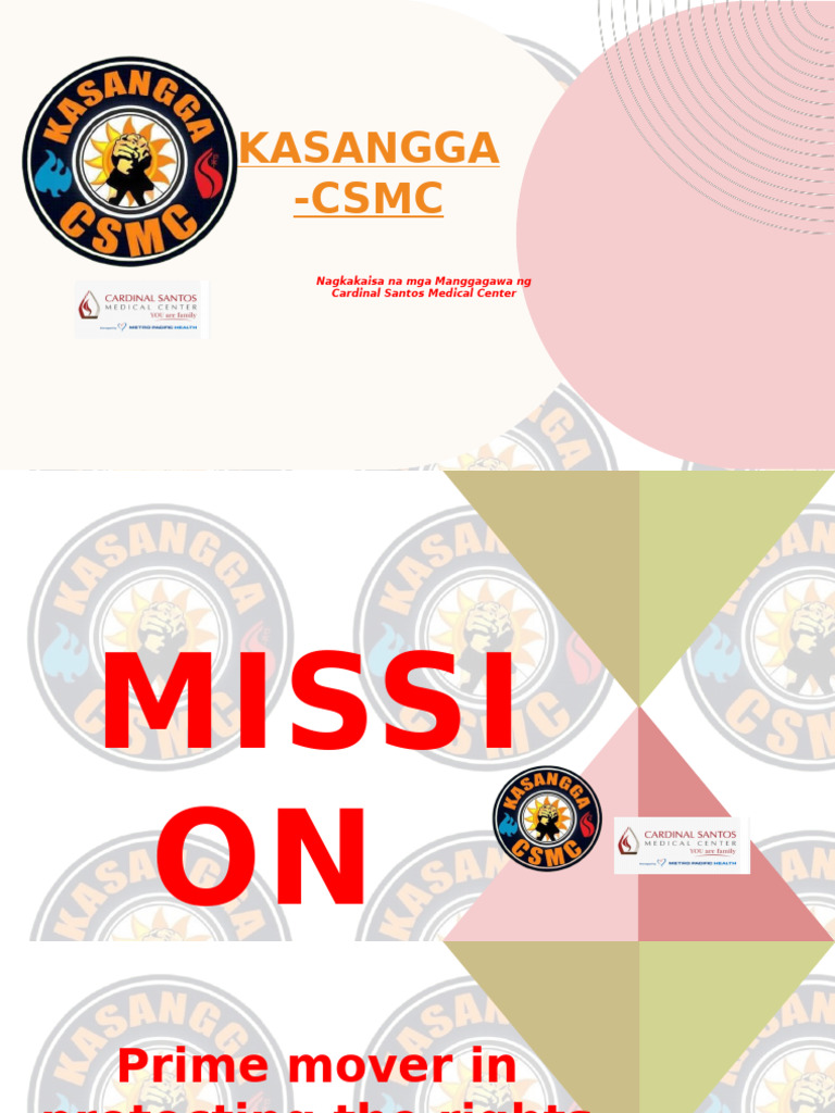 Kasangga CSMC: Union for Health Workers | PDF