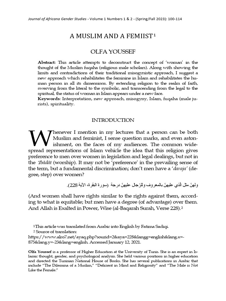 A Muslim and A Feminist GHM | PDF | Faith | Hijab