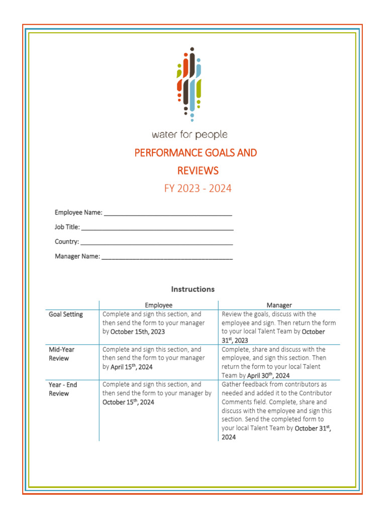 2024 Performance Goals and Reviews Form - Mid Term Signed-Final | PDF