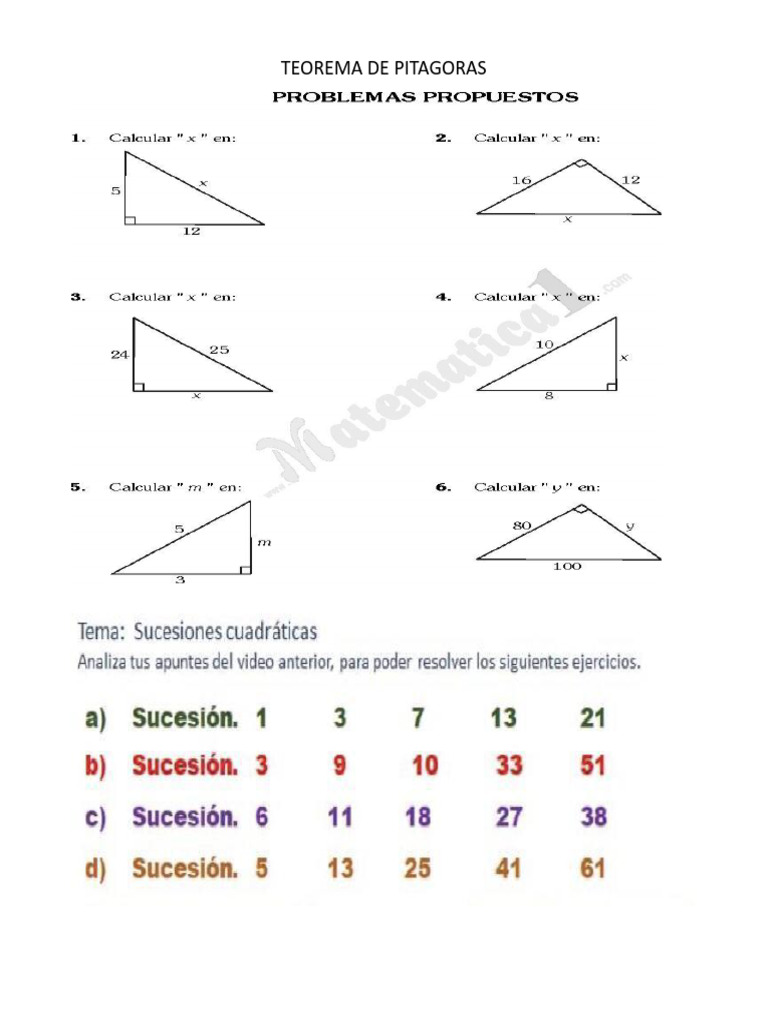 Repaso de Mate para Tercero | PDF