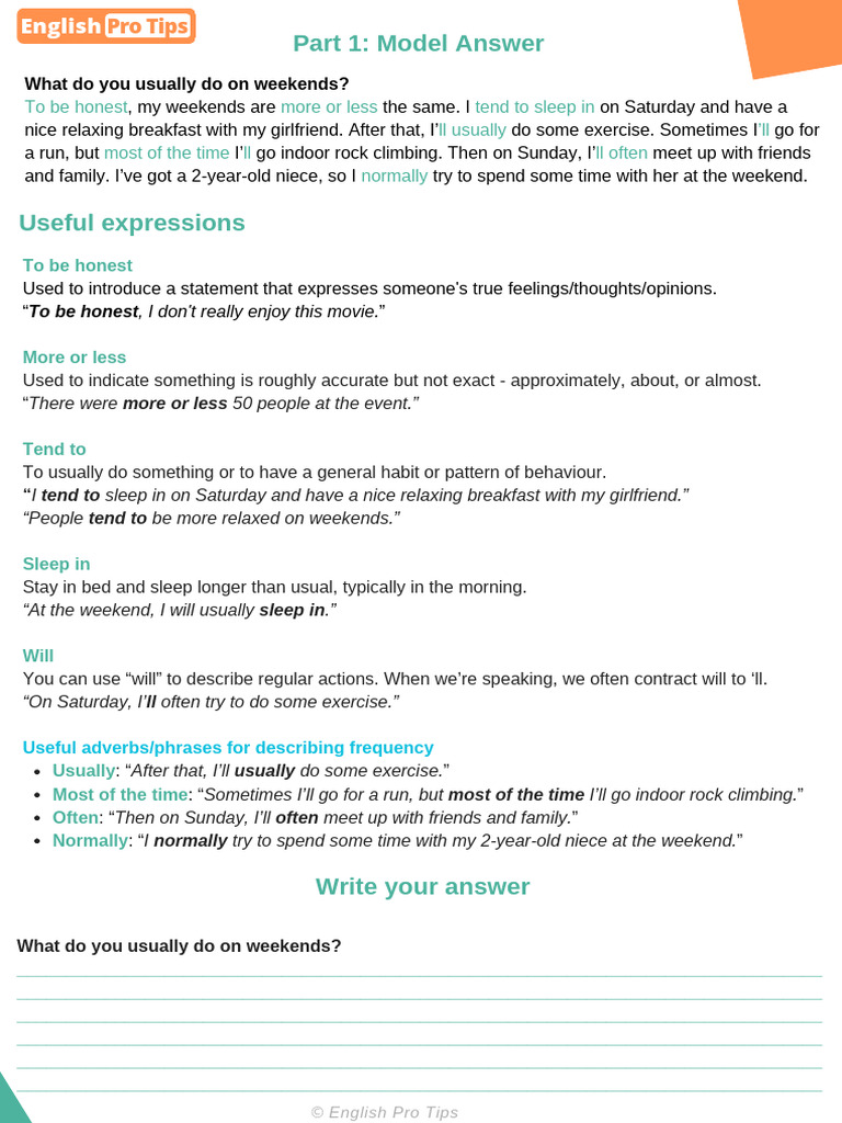 Weekend Activities Overview | PDF