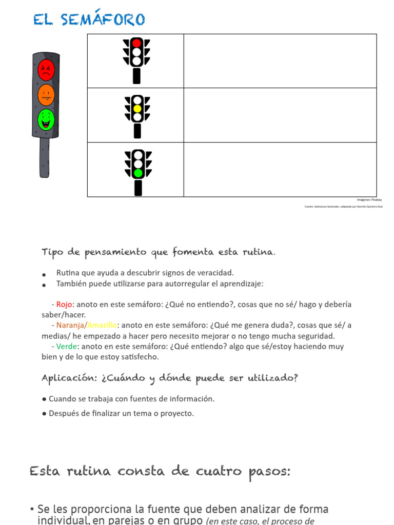 Semáforo De Comprensión Y Aprendizaje Pdf