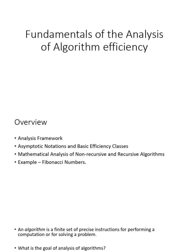 2 - Algorithms Efficiency | PDF