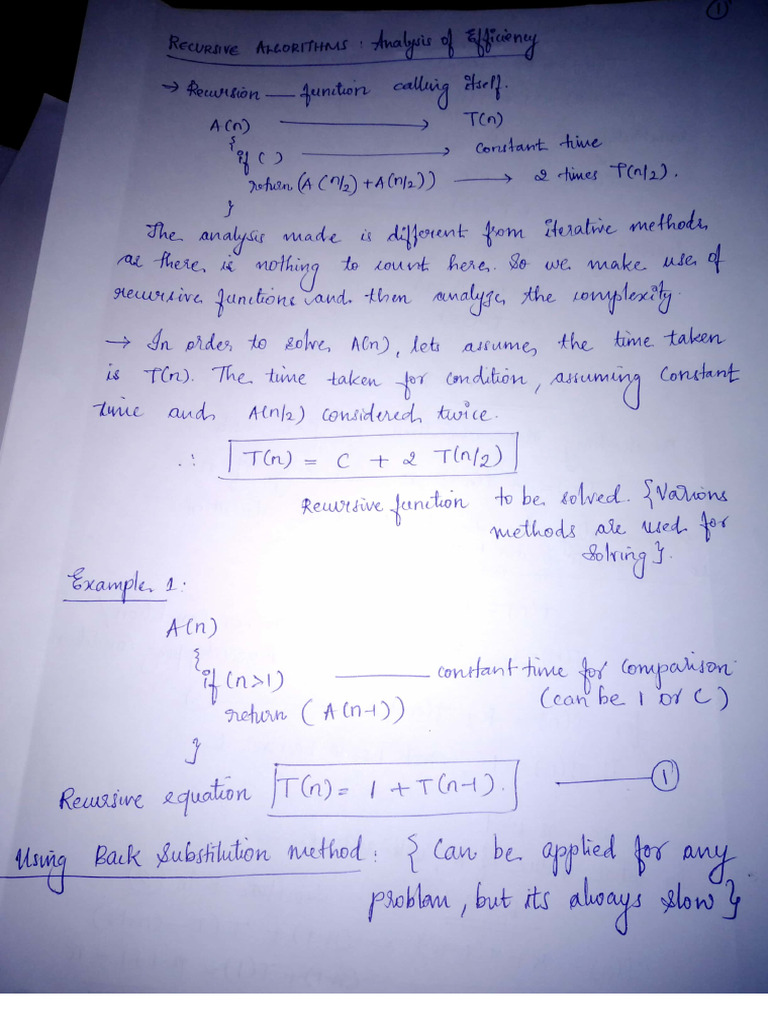 Recursive Analysis DAA | PDF