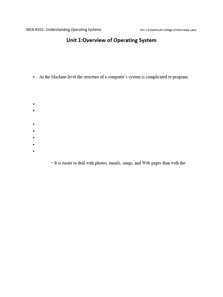 Unit 1 Overview of Operating System | PDF | Kernel (Operating System ... Unit 1 Overview of Operating System | PDF | Kernel (Operating System ...