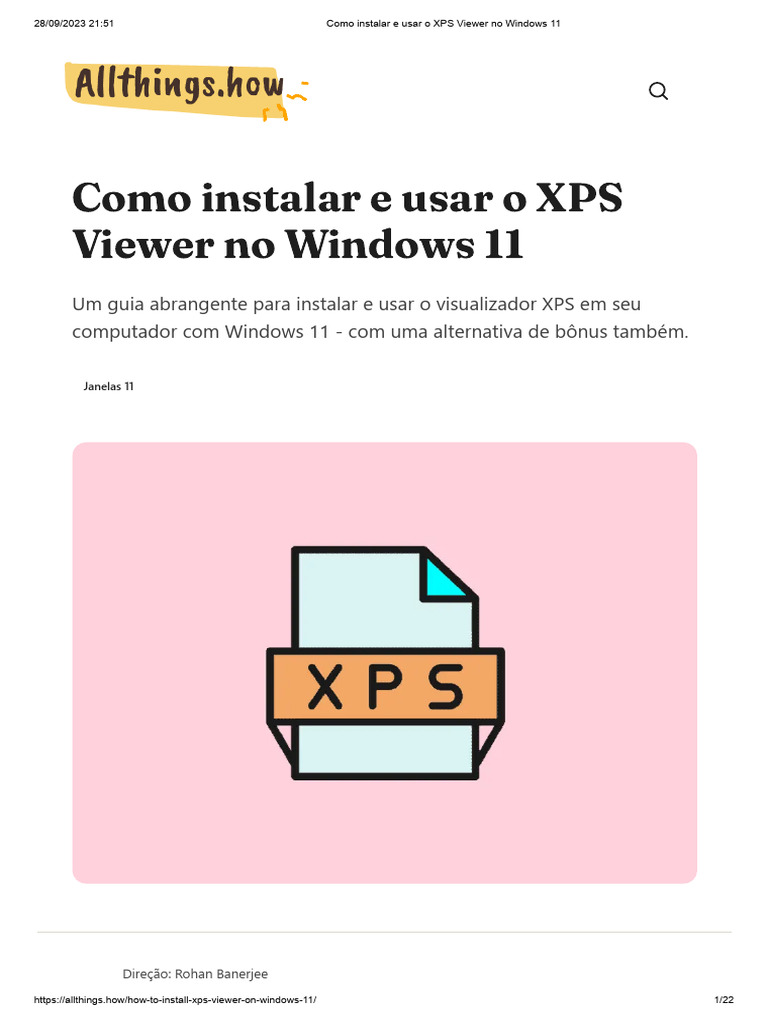 Instalação do XPS Viewer no Windows 11 | PDF | Janela (informática ...