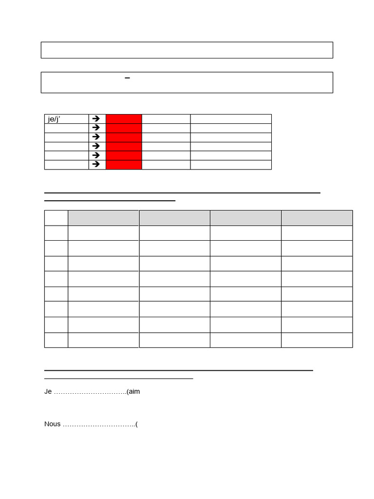 Les Verbes en - ER | PDF