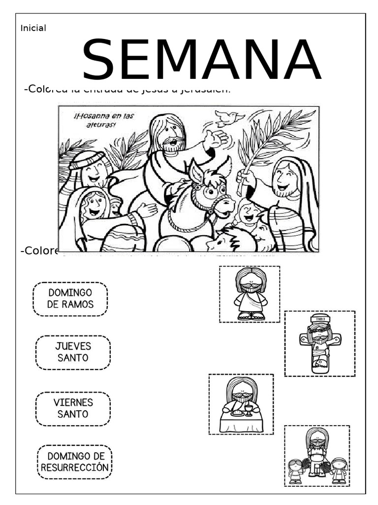 Actividades de Semana Santa y Refuerzo | PDF | Liturgia Catolica ...