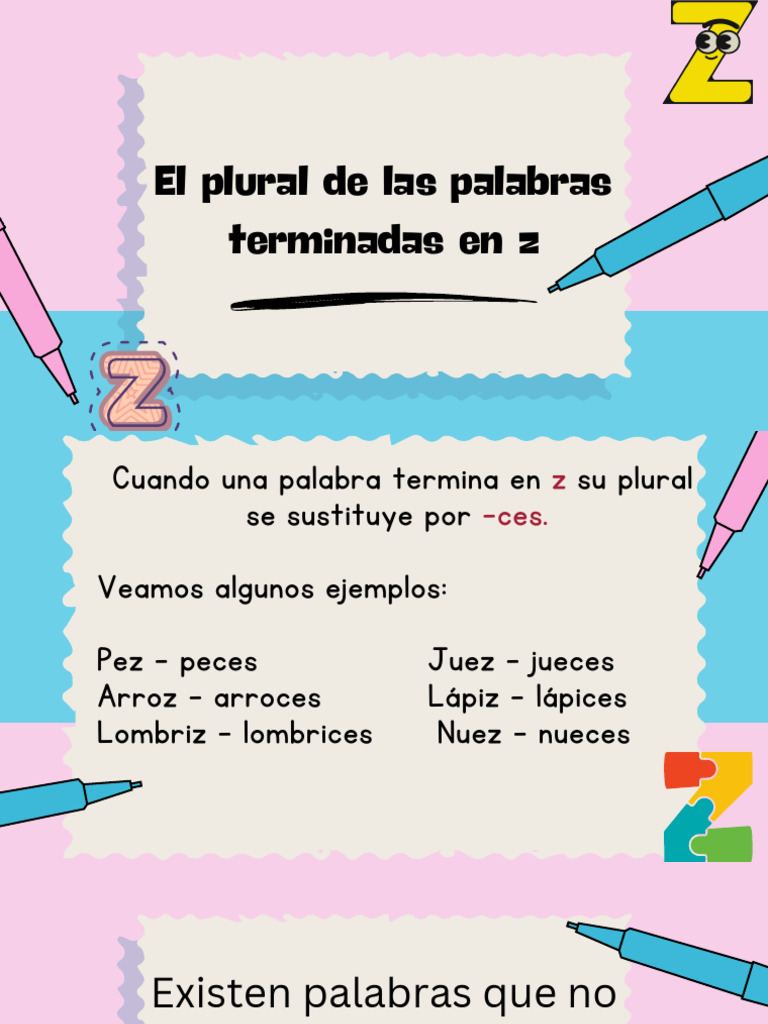 El Plural de Las Palabras Terminadas en Z | PDF