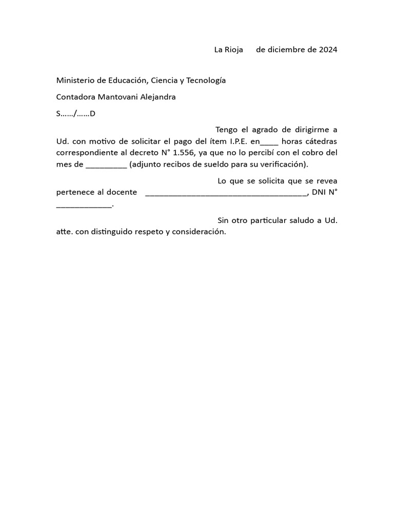 Nota Cdar. Mantovani IPE Nueva | PDF