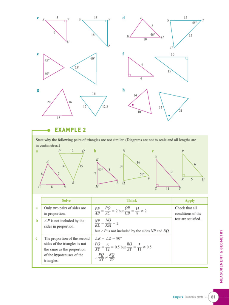 Triangle Similarity Proofs Explained | PDF | Mathematics | Geometry