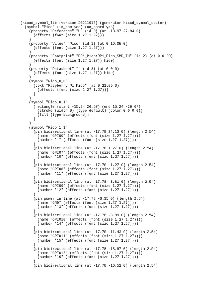 MCU RaspberryPi and Boards.kicad Sym | PDF | Computing | Computer Engineering