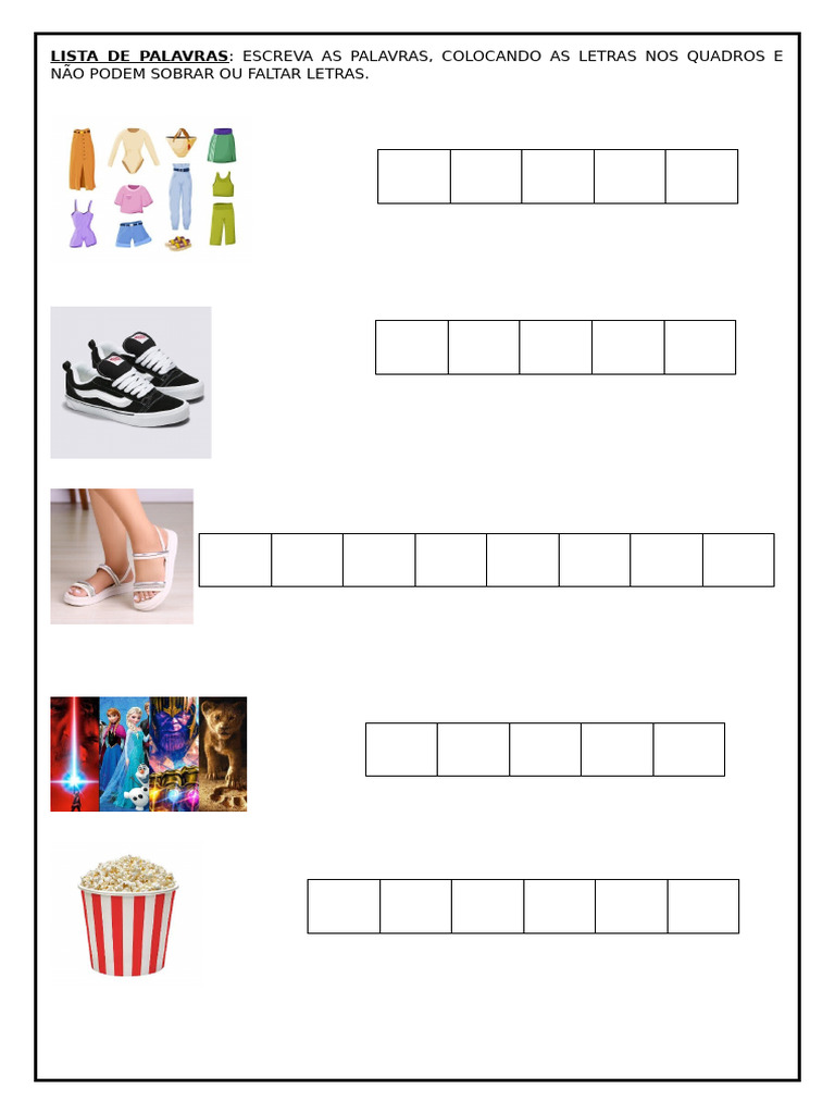 LISTA DE PALAVRAS 14 FEV | PDF