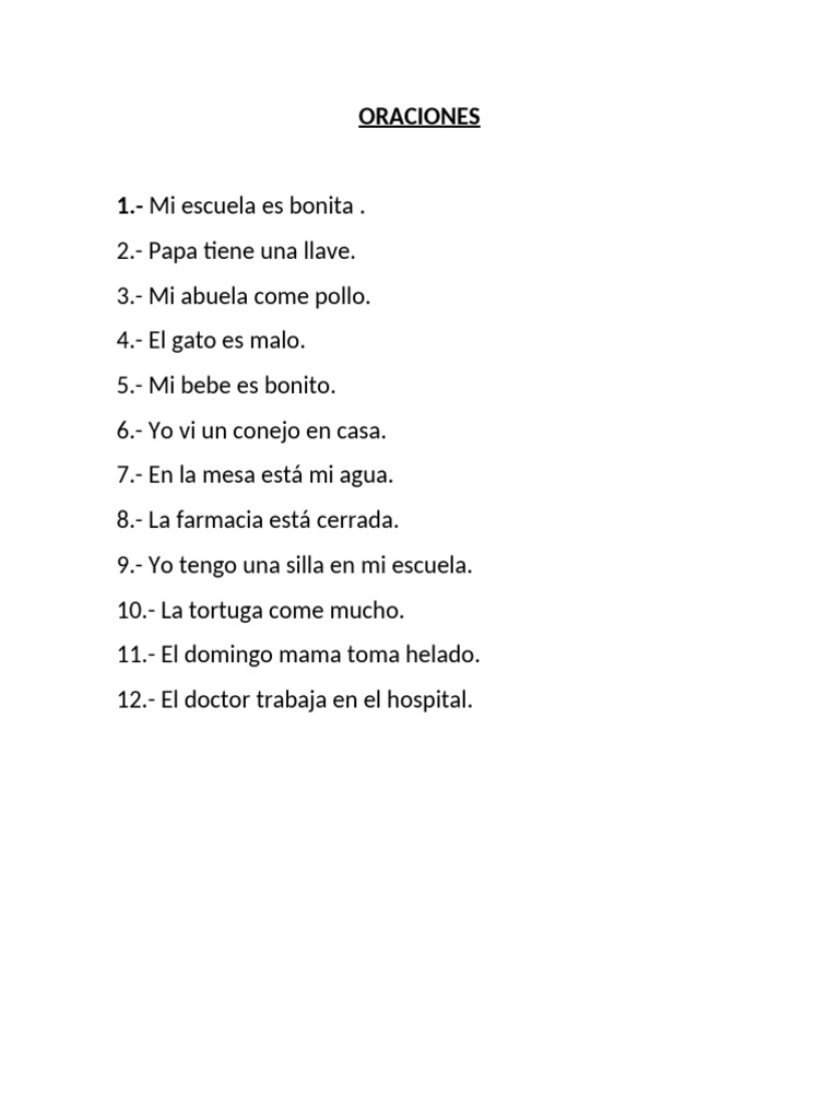 ORACIONES | PDF