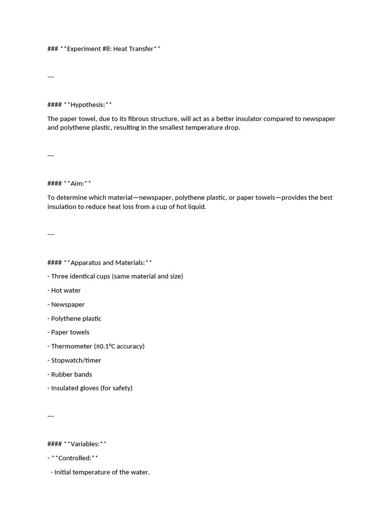 Experiment | PDF | Temperature | Heat Transfer