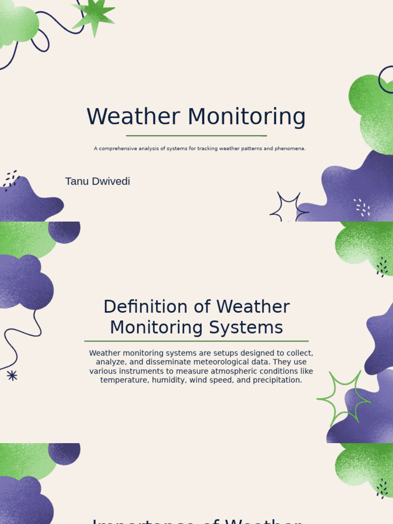 Weather Monitoring Systems Overview | PDF