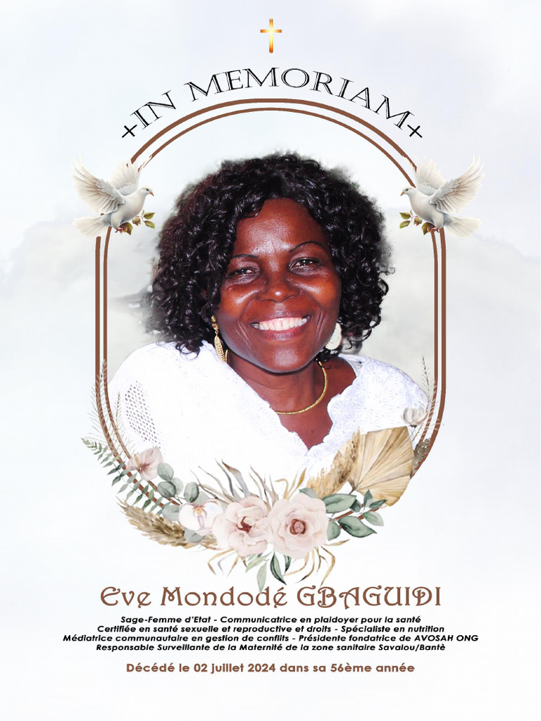PROGRAMME DES OBSEQUES - Eve GBAGUIDI DE SOUZA | PDF