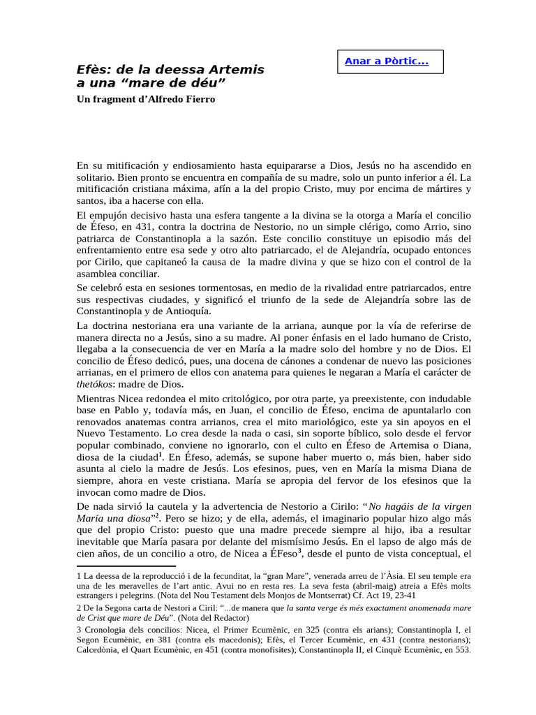 La Deesa D'efes | PDF | Controversias cristianas antiguas | Creencia y doctrina cristiana