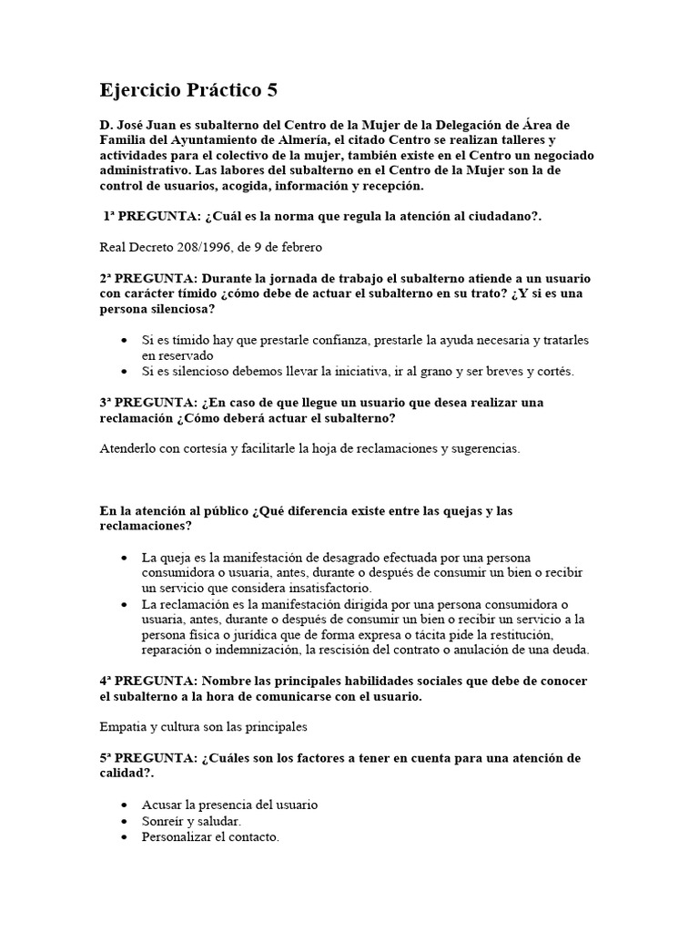 Ejercicio Practico 5 | PDF