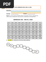 Guía de Numeros Del 800 Al 900 | PDF