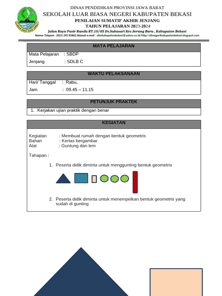 Soal Dan RUBRIK PENILAIAN SBDP US Praktik 2023-2024 | PDF
