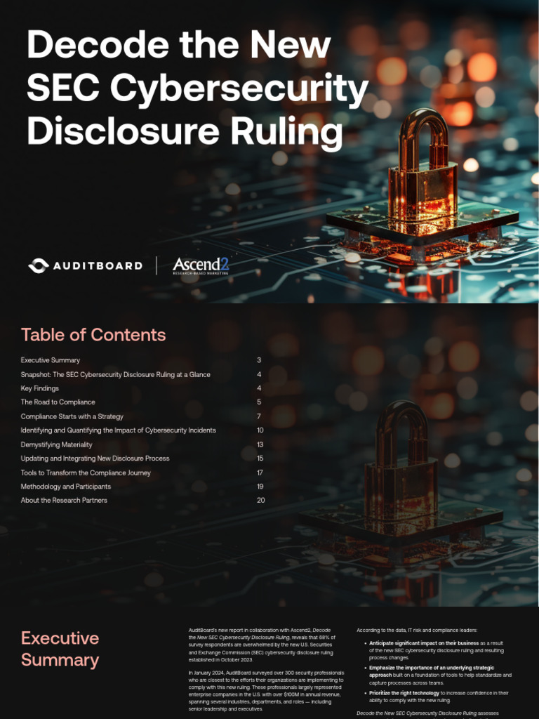 AB EB Decode The New SEC Cybersecurity Disclosure Ruling | PDF | Computer Security | Security