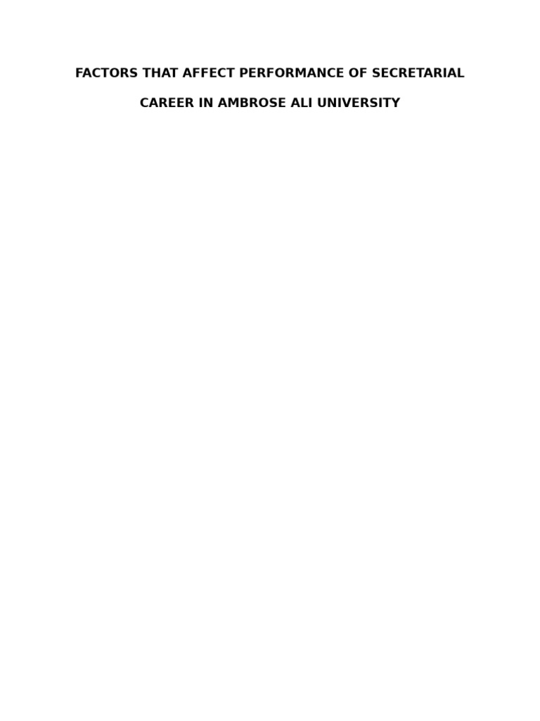 FACTORS_THAT_AFFECT_PERFORMANCE_OF_SECRETARIAL_CAREER_IN_AMBROSE_ALI ...