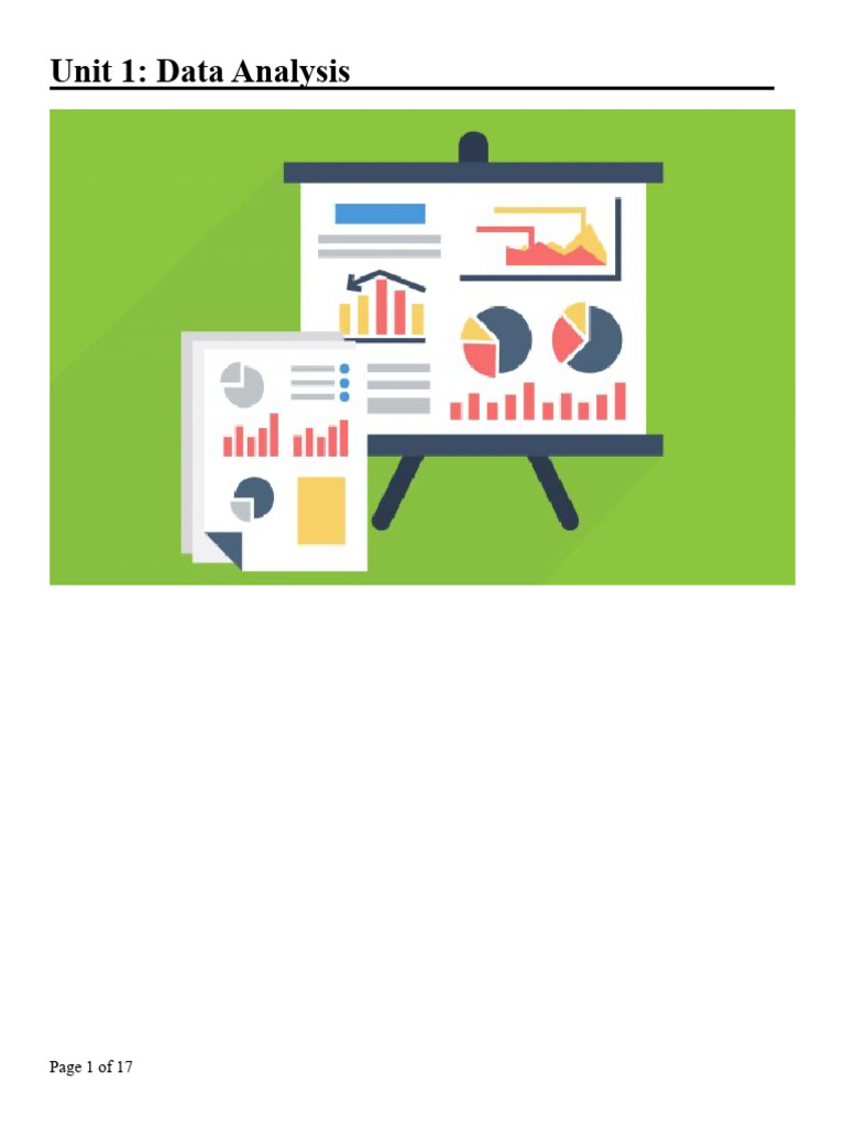 Unit 1-Data Analysis | PDF | Survey Methodology | Sampling (Statistics)