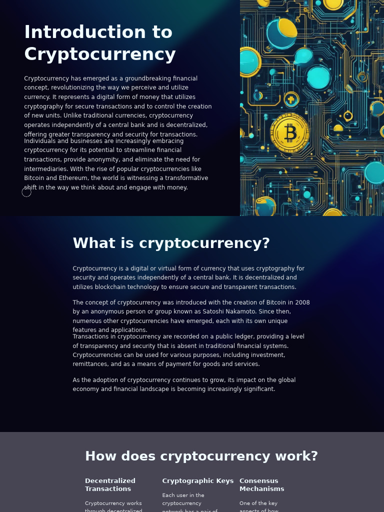 Introduction To Cryptocurrency | PDF | Cryptocurrency | Bitcoin