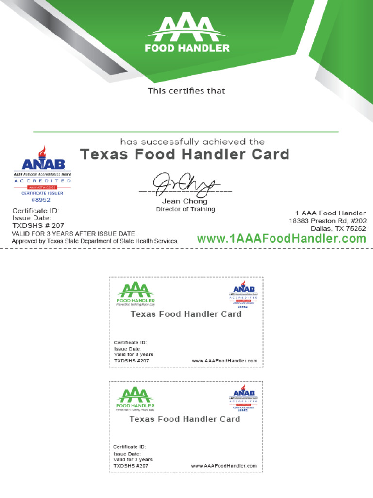 2025 - 0218 - Food Handler Card - Emma Ludwig | PDF