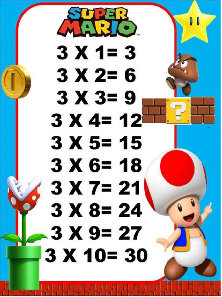 tabla del 3 | PDF