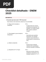 Matriz ENEM 2025 Checklist Estudo | PDF