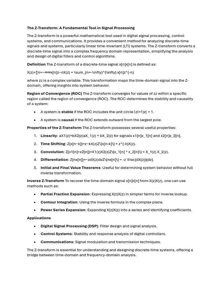 ZTransform | PDF