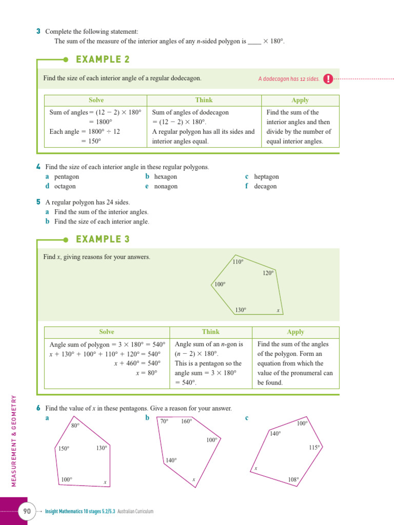Interior Angles of Polygons Explained | PDF | Angle | Polygon