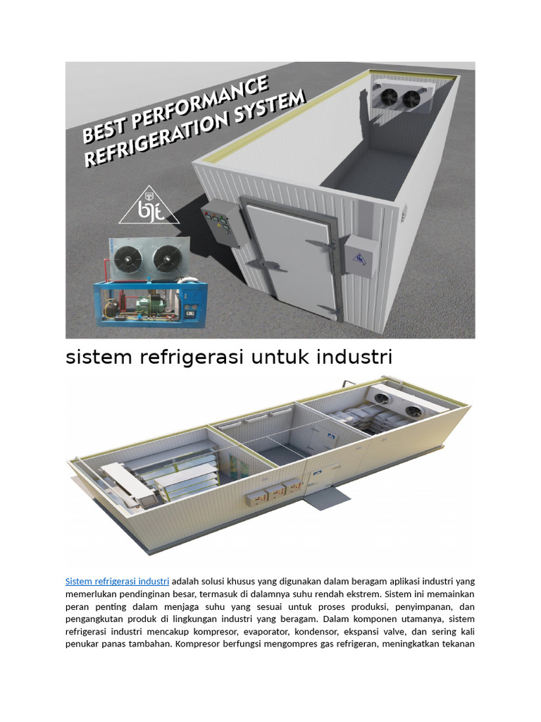 sistem refrigerasi untuk industri | PDF