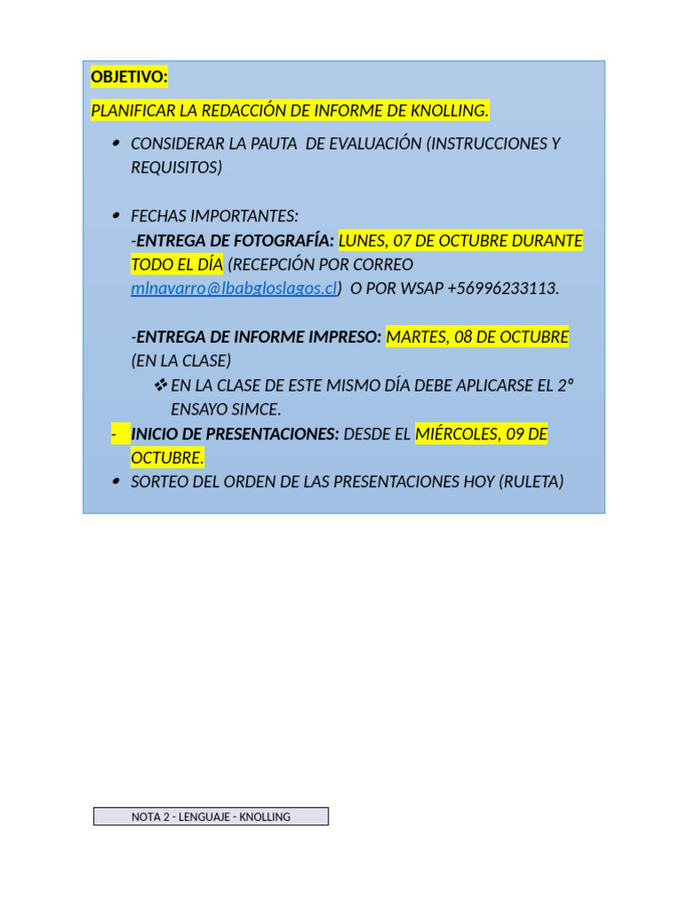 INFORME - Knolling Literario | PDF
