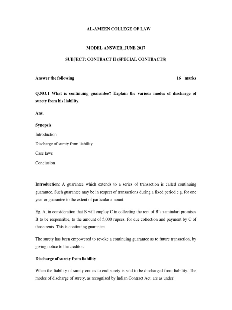 Contract-2 2017 | PDF | Guarantee | Surety