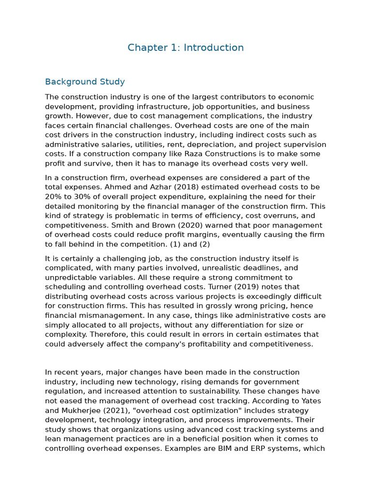 Field Project Report | PDF | Cost Accounting | Expense