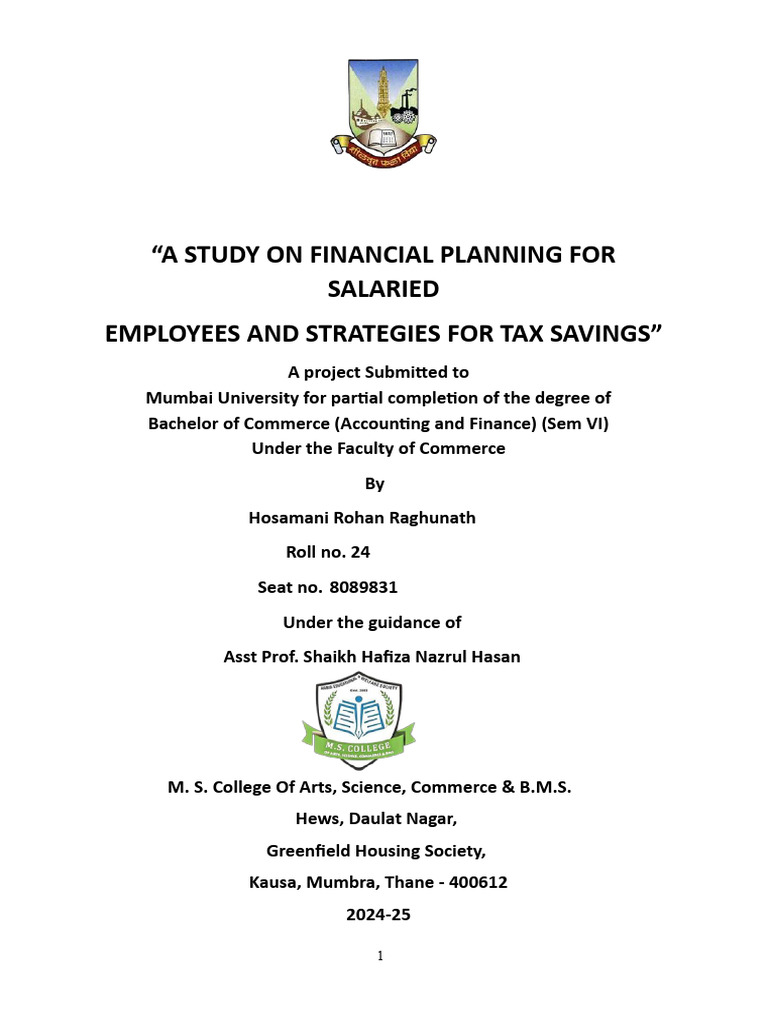 ROHAN | PDF | Taxes | Investing