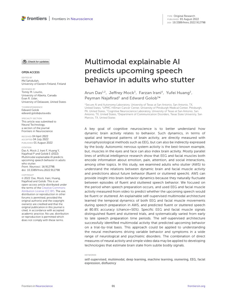 Fnins 16 912798 | PDF | Deep Learning | Electroencephalography