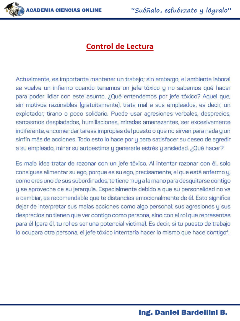 Control de Lectura (2) | PDF