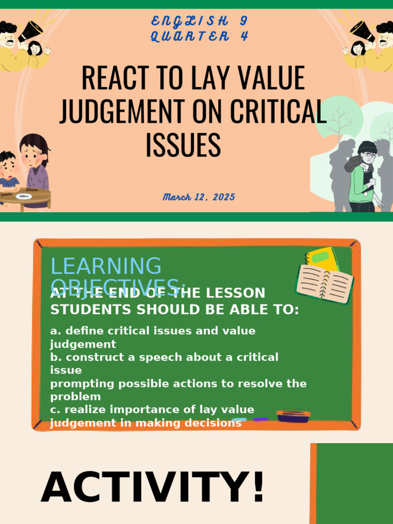 React to Lay Value Judgement to Critical Issue | PDF | Cognition | Cognitive Science