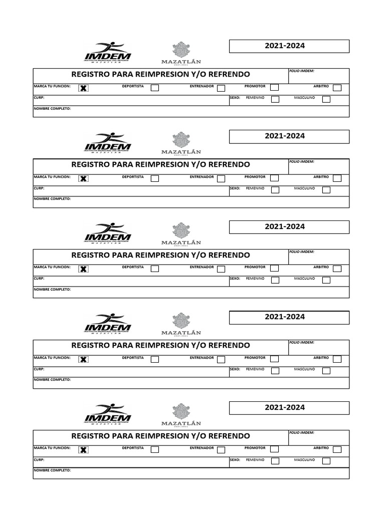 Formato Reimpresion y Refrendo | PDF